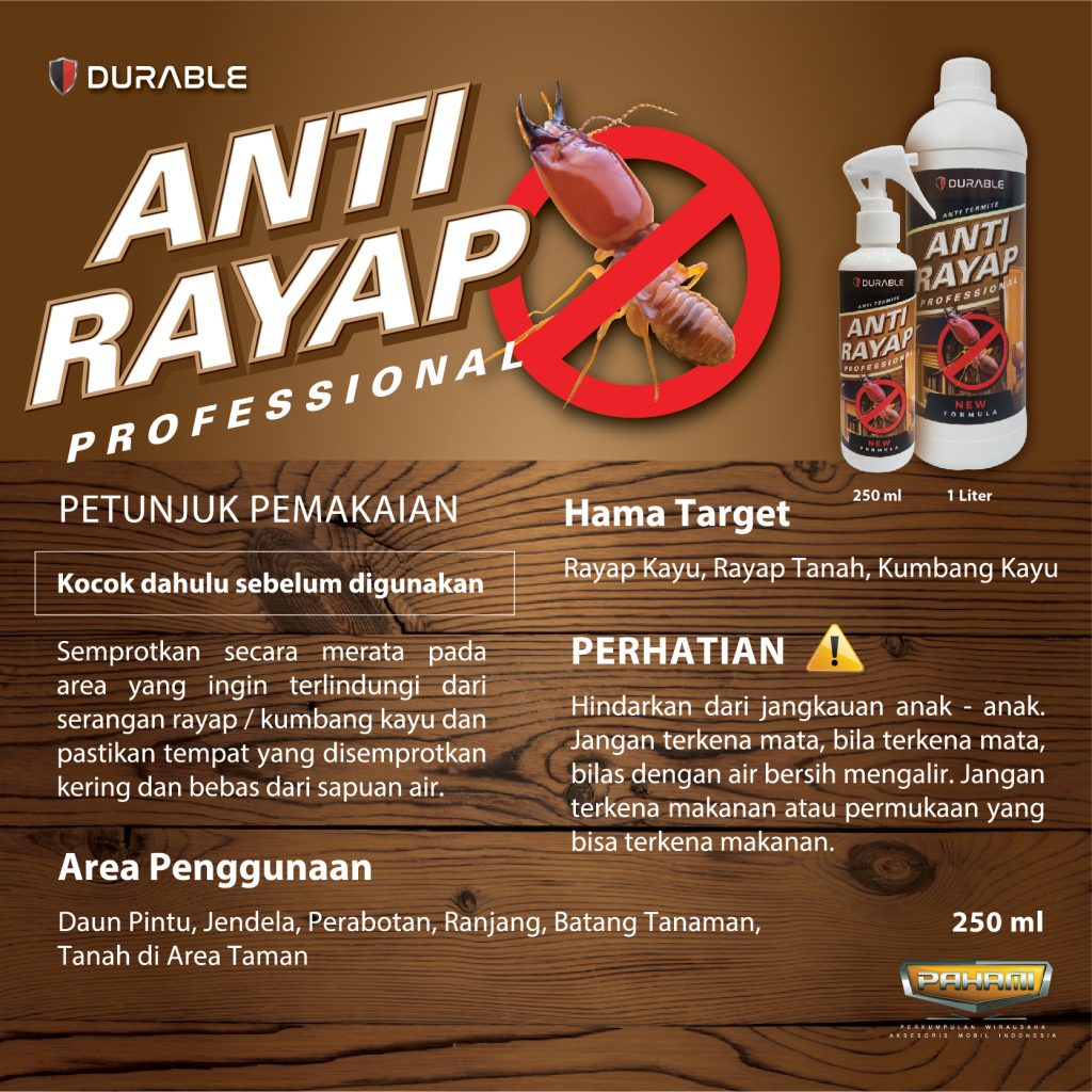 Durable Spray Anti Rayap Kayu Rayap Tanah Dan Kumbang Kayu